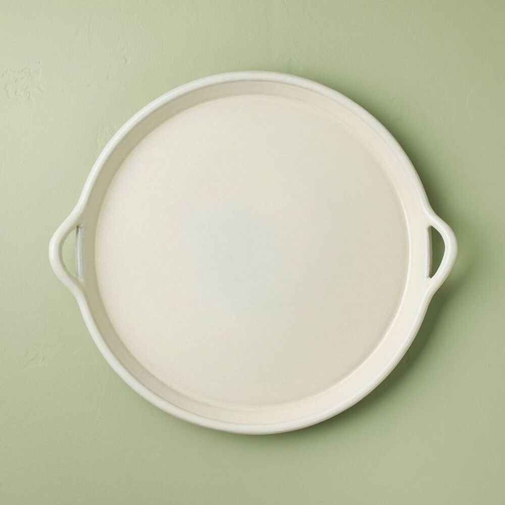 Hearth & Hand | Dining | 75 Oversized Ceramic Tray With Handles Cream ...